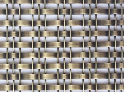 China Antique Brass Flat Decorative Rigid Metal Mesh for sale