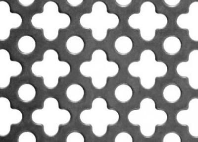 China 6mm thickness Full Leaf Clover Pattern  Perforated Metal Sheets for sale