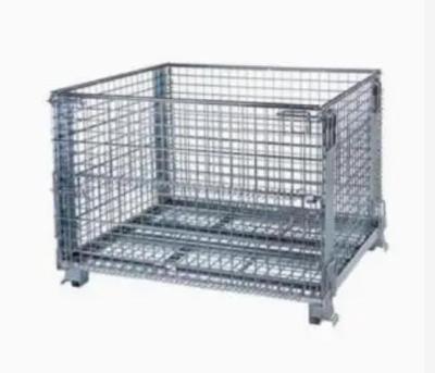 China Metal Storage Cage/Steel Cage/Wire Mesh Cage for Warehouse Transport Stillage Wire Mesh Cage for sale