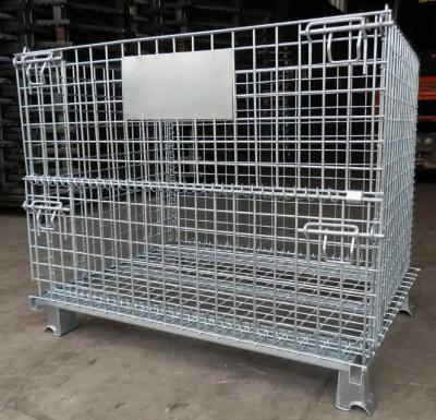 China European Metal Folding Wire Mesh Storage Cage for Wine Bottle for sale