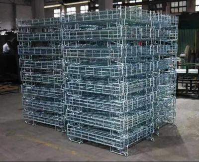 China Heavy Duty Customized Logistic Collapsible Foldable Wire Mesh Roll Cage for Express Delivery for sale