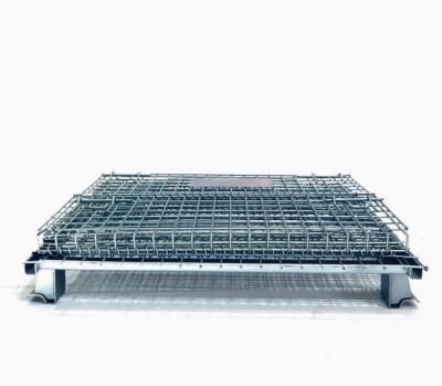 China Customized Heavy Duty Foldable Stackable Wire Mesh Cages for Auto Parts Storage And Transportation for sale