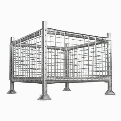 China Galvanized Steel Metal Wire Mesh Storage Cage with Load Capacity 1 Ton for sale