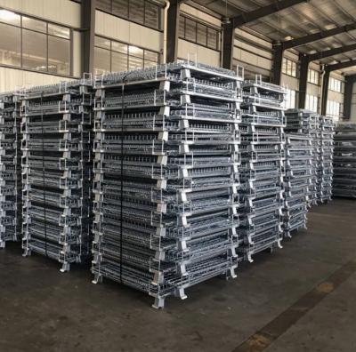 China Stackable Steel Container Basket for Heavy Duty Use and Organization for sale