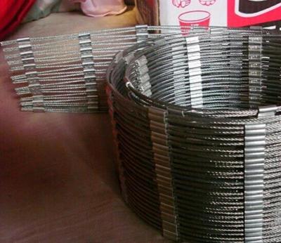 China Ss 304 Ss 316 Stainless Steel Wire Rope Mesh Stainless Steel Ferrule Rope Mesh for Sale for sale