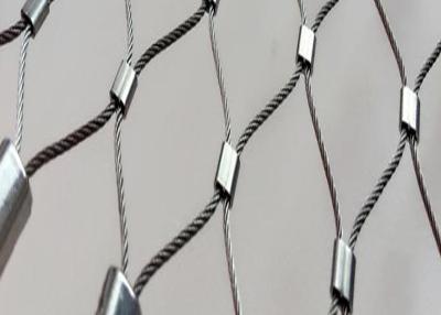 China Flexible Animal Enclosure Stainless Steel Wire Rope Mesh Bird Netting for sale