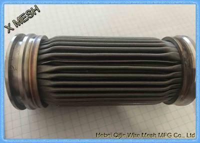 China Stainless Steel Mesh Pleated Lube Oil Filter Hydraulic Return Suction Candle Oil Filter for sale