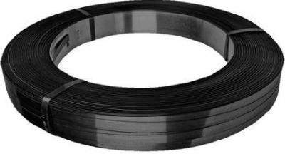 China 0.9*19mm Hoop Iron Sgcc Steel Packing Strips Black Color For Manual Packing for sale