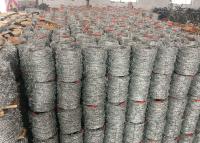 China Galvanized Barbed Wire 2-Strand 4-Point Security Fencing with 3-6 Inch Barb Spacing for sale