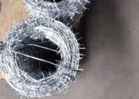 China Galvanized Barbed Wire 2-Strand 4-Point Security Fencing with 3-6 Inch Barb Spacing for sale