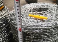 China Galvanized Barbed Wire 2-Strand 4-Point Security Fencing with 3-6 Inch Barb Spacing for sale