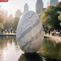 Quality Park Decor Outdoor Marble Egg Sculpture for sale