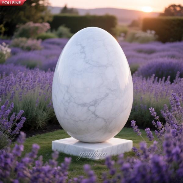 Quality Park Decor Outdoor Marble Egg Sculpture for sale