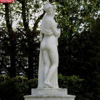 Quality Outdoor Hand Carved Venus Callipyge Antique Marble Lady Statue for sale