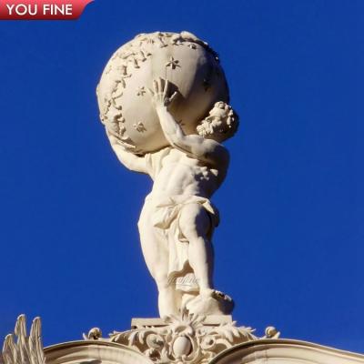 China Famous Hand Carved Natural Stone Atlas Marble Sculpture for sale