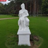 Quality Famous Outdoor Decor Life Size Hand Carved Marble Moses Statue for sale
