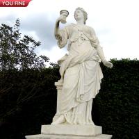 Quality Outdoor Garden Stone Exquisite Goddess Marble Sculpture Human Size for sale