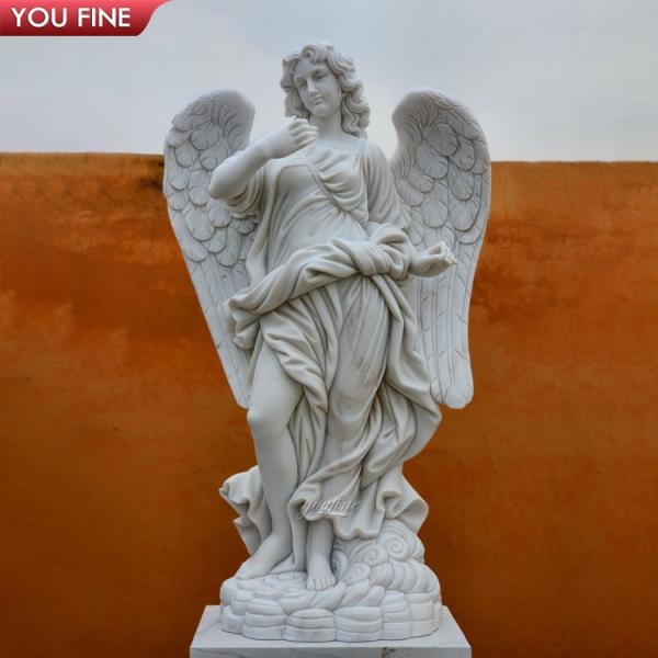 Quality Hot Sale White Female Angel Marble Sculpture for Decoration for sale