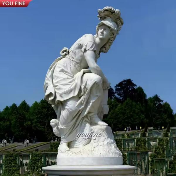 Quality Custom Outdoor Lawn Marble Sitting Man Statue for sale