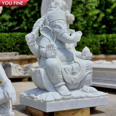 China Classic Hand Carved Geneisha Hindu God Statue Marble for sale