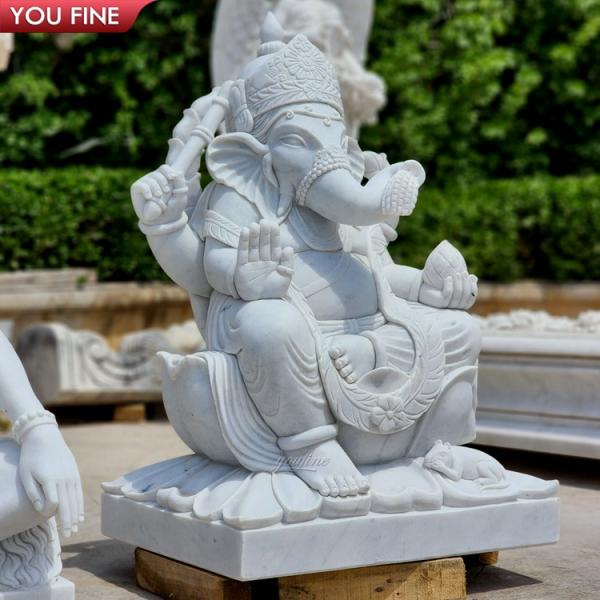 Quality Classic Hand Carved Geneisha Hindu God Statue Marble for sale