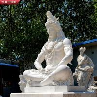 Quality Exquisite Temple Hand Carved White Marble Ganesha Sculpture for sale