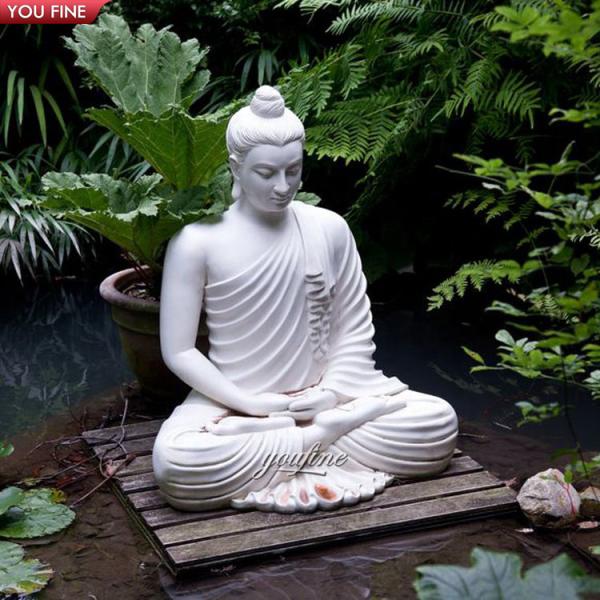 Quality Wholesale Garden Decoration White Marble Buddha Statues for sale