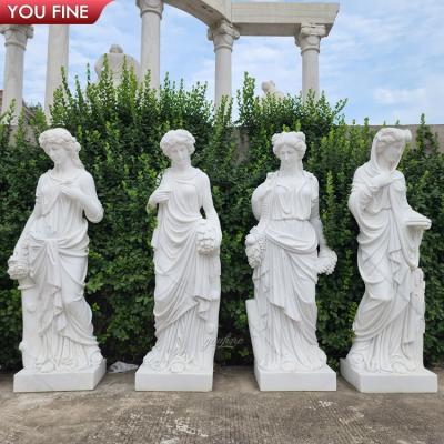 China Custom Life Size Immaculate Marble Sculpture Four Season Statue for sale