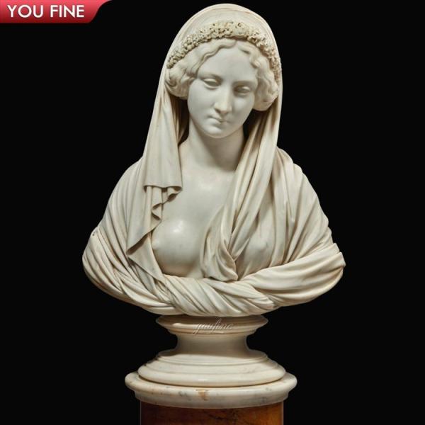 Quality Interior Decoration Life Size Marble Statue Head Decoration for sale