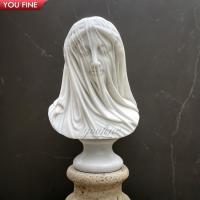 China Custom Marble Veiled Lady Bust Statues for sale