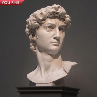 China Custom Marble David Bust Sculpture Western Design Style Statue for sale