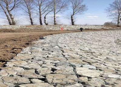 Cina Il PVC ha ricoperto ripiena le gabbie del cavo per il muro di sostegno in vendita