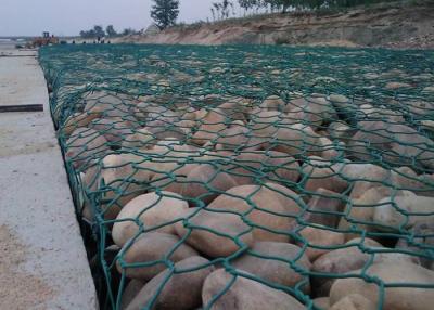 Cina Esagonale della riva del fiume 3.2mm 80x60mm ripiena le gabbie del gabbione galvanizzate in vendita