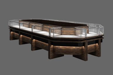 China Wenge Veneered Islands and Kiosks for Jewellery and Watch Display for sale
