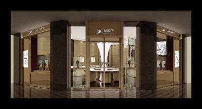 China Luxury Jewelry Showcase Jewellery Shop Furniture Design for sale