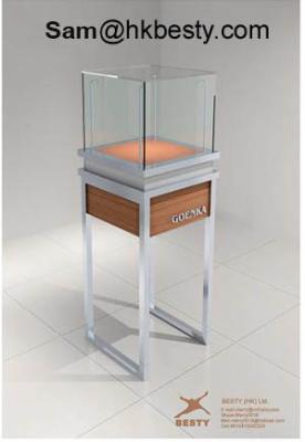 China Kundan Jewellery Luxury Glass Tower Showcase for sale