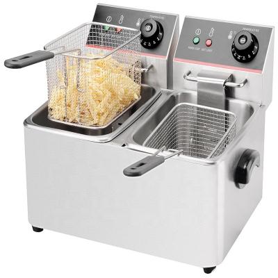 Cina 220V Voltage Double Tank Electric Deep Fryer per patatine fritte in acciaio inossidabile in vendita