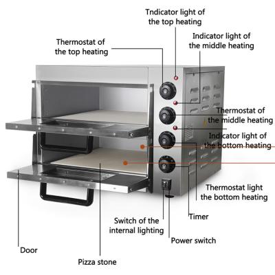Cina Forno elettrico per pizza e pizza maker con forno a convezione a due strati NO in vendita