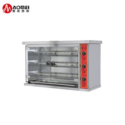 China 1180x490x710mm roestvrij staal elektrische kip rotisseries gasoven voor het grillen Te koop