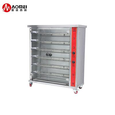 China Roosteroven van roestvrij staal Commerciële gas Elektrische kip rotisserie oven 1180x490x1250mm Grootte Te koop