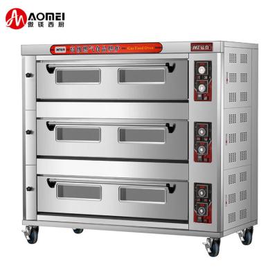 Cina Forno per pizza a gas multifunzionale a 3 piani e 9 vassoi per la cottura commerciale di prodotti a base di grano in vendita