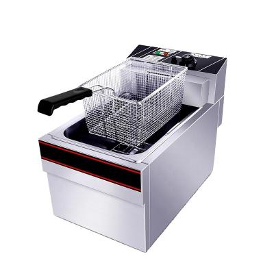 中国 12kg 容量 単タンク付きの商用電気フライパンフライター 販売のため