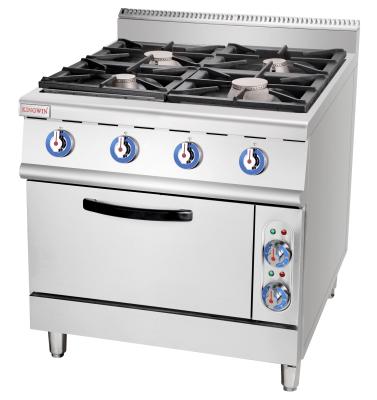 Cina Cucina portatile a gas con 4 stufe a bruciatore e forno in acciaio inossidabile multifunzionale in vendita
