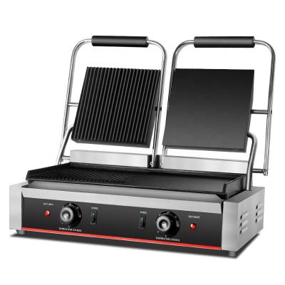 China Elektrische contactgrill Niet-klevend oppervlak en 1/2 groeven voor klantvereisten Te koop