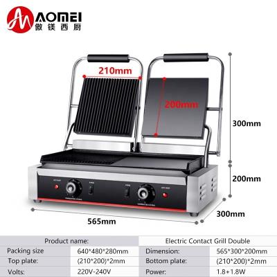Cina Grill elettrico a contatto superficie antiaderente e 1/2 scanalature per le esigenze del cliente in vendita