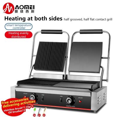 Cina Grill elettrico a contatto superficie antiaderente e 1/2 scanalature per le esigenze del cliente in vendita