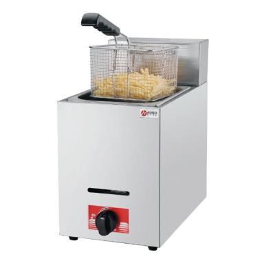 Cina 6L Lpg in acciaio inossidabile Fritura a gas per cucina alberghiera 1 serbatoio 1 cestino 340x630x610 in vendita