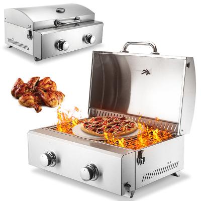 China LPG roestvrij staal pizzaoven Gas BBQ oven Commerciële pizza-machine Te koop