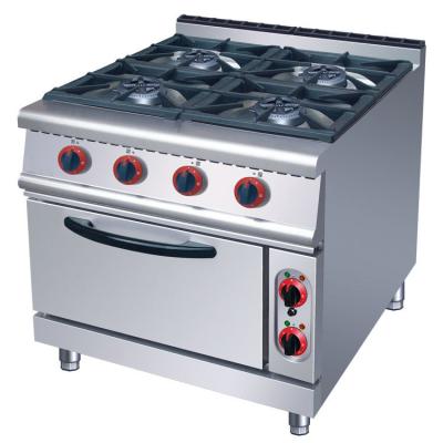 Cina Forno a gas 4 bruciatori con forno elettrico per un facile utilizzo nelle cucine commerciali in vendita