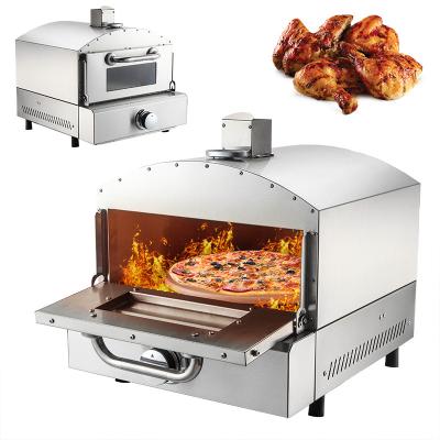China Grill Grootte 340*320mm Gas pizzaoven voor camping Tuinfeest Bak heerlijke pizza's Te koop